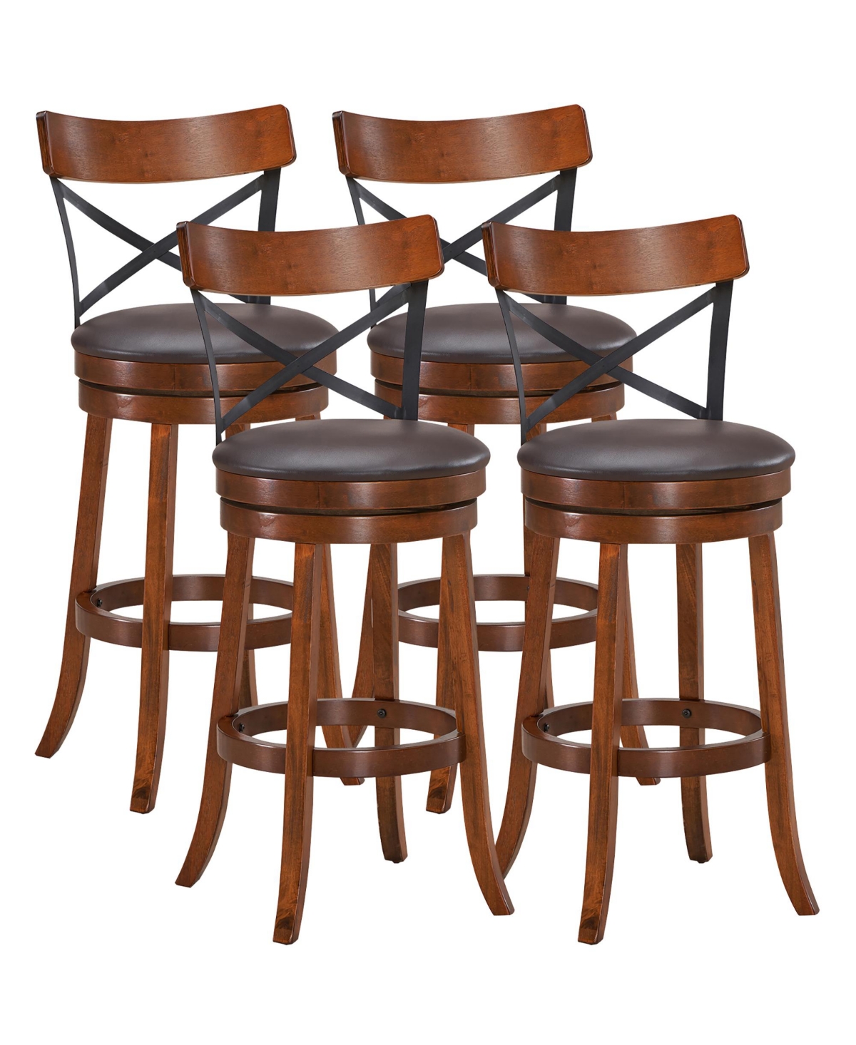 Click here for Costway Set of 4 Bar Stools Swivel 29.5 Dining Bar... prices