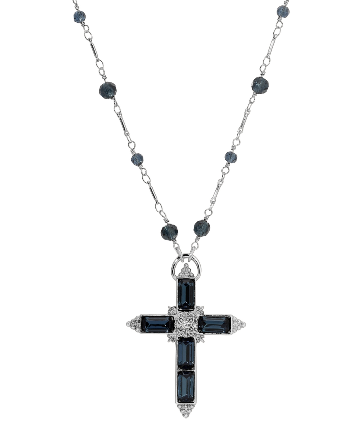 Click here for Symbols of Faith Silver-Tone Montana Cross Beaded... prices
