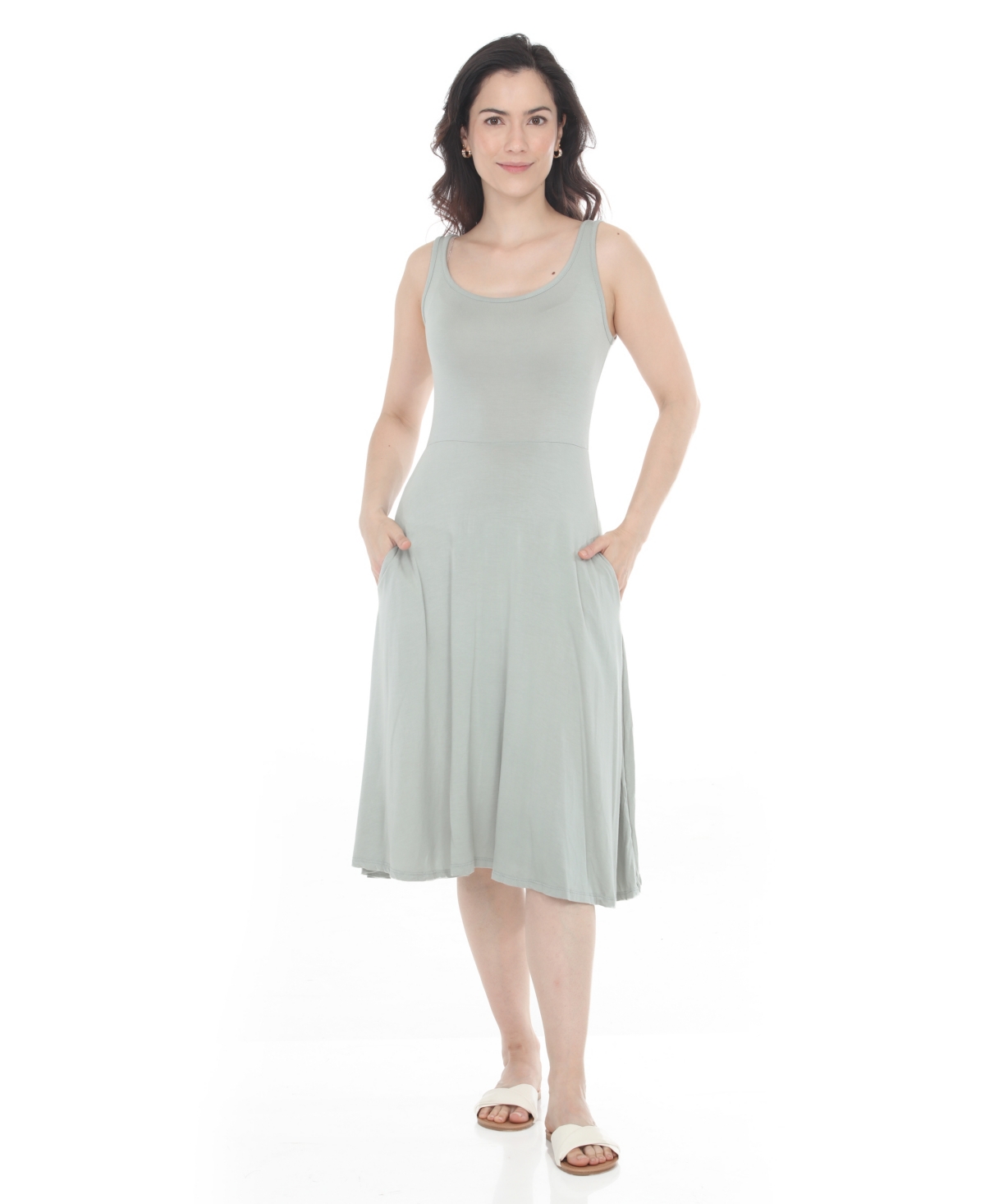 Click here for White Mark Womens Twist Front Built in Skirt Maxi... prices