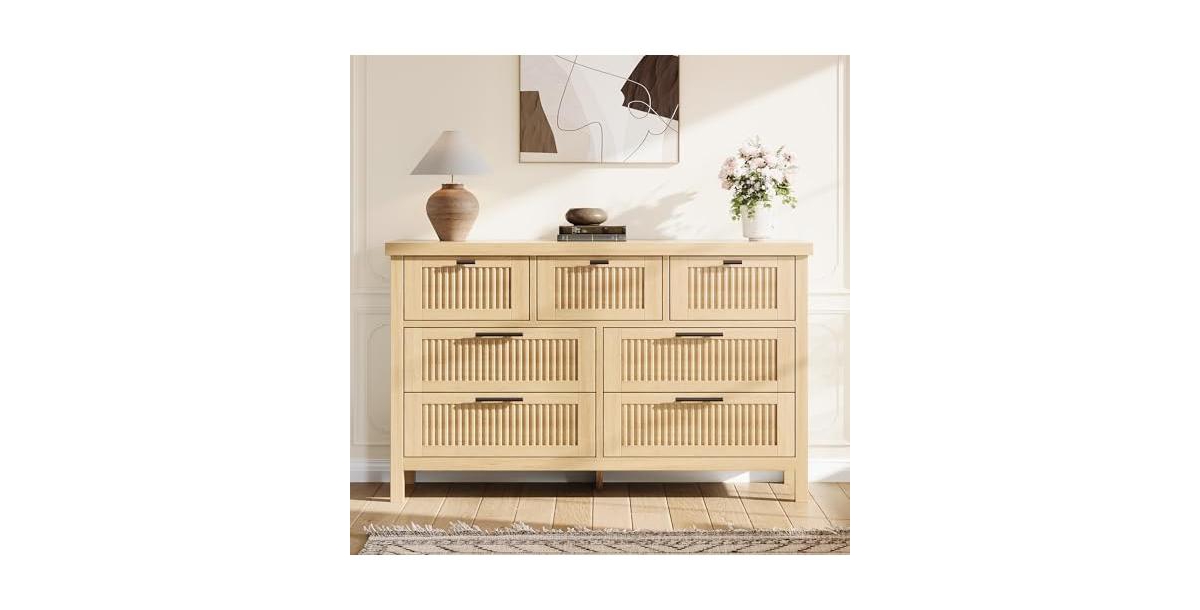 Click here for gaomon Fluted 7 Drawers Dresser for Bedroom  47.4... prices