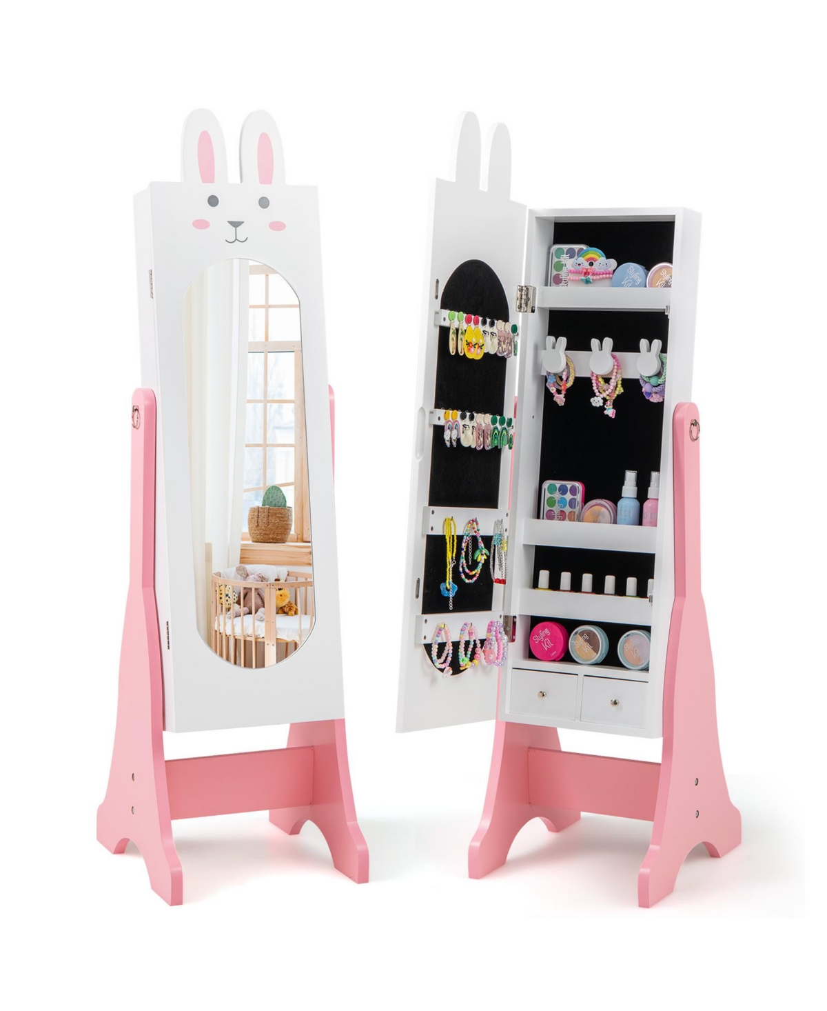 Click here for Gouun Kids Jewelry Armoire with Full-Length Mirror... prices