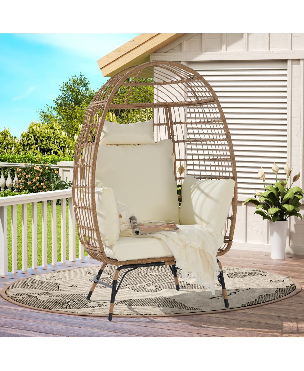 Click here for Streamdale Furniture Wicker Egg Chair with Cushion... prices
