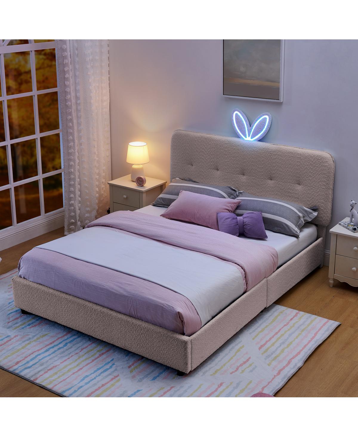 Click here for Streamdale Furniture Kids Upholstered Bed w/ Rabbi... prices