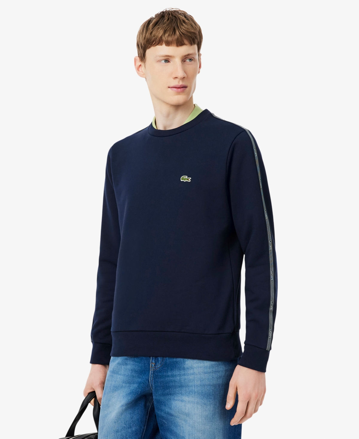 Click here for Lacoste Mens Long-Sleeve Fleece Sweatshirt - Navy... prices