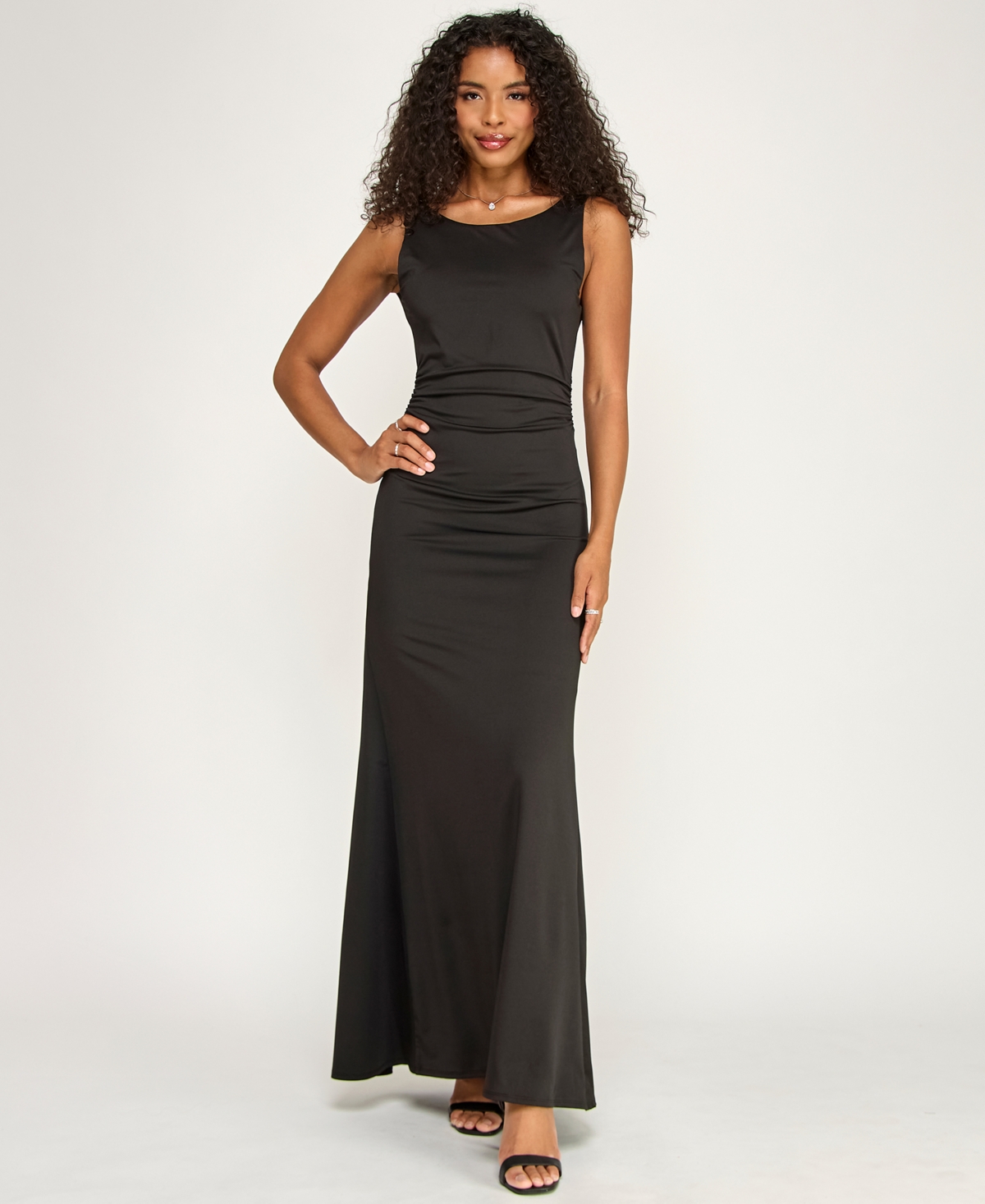 Click here for Katia Rae Womens Crewneck Pull-On Open Back Maxi D... prices