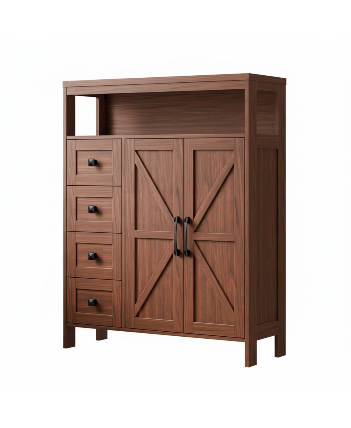 Click here for Yigii Farmhouse Storage Cabinet 2 Doors Shelves Ru... prices