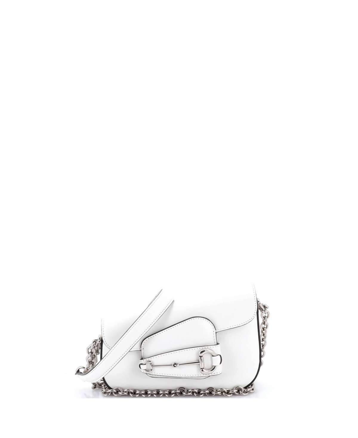 Click here for Pre-Owned Gucci Mini Horsebit 1955 Asymmetric Shou... prices