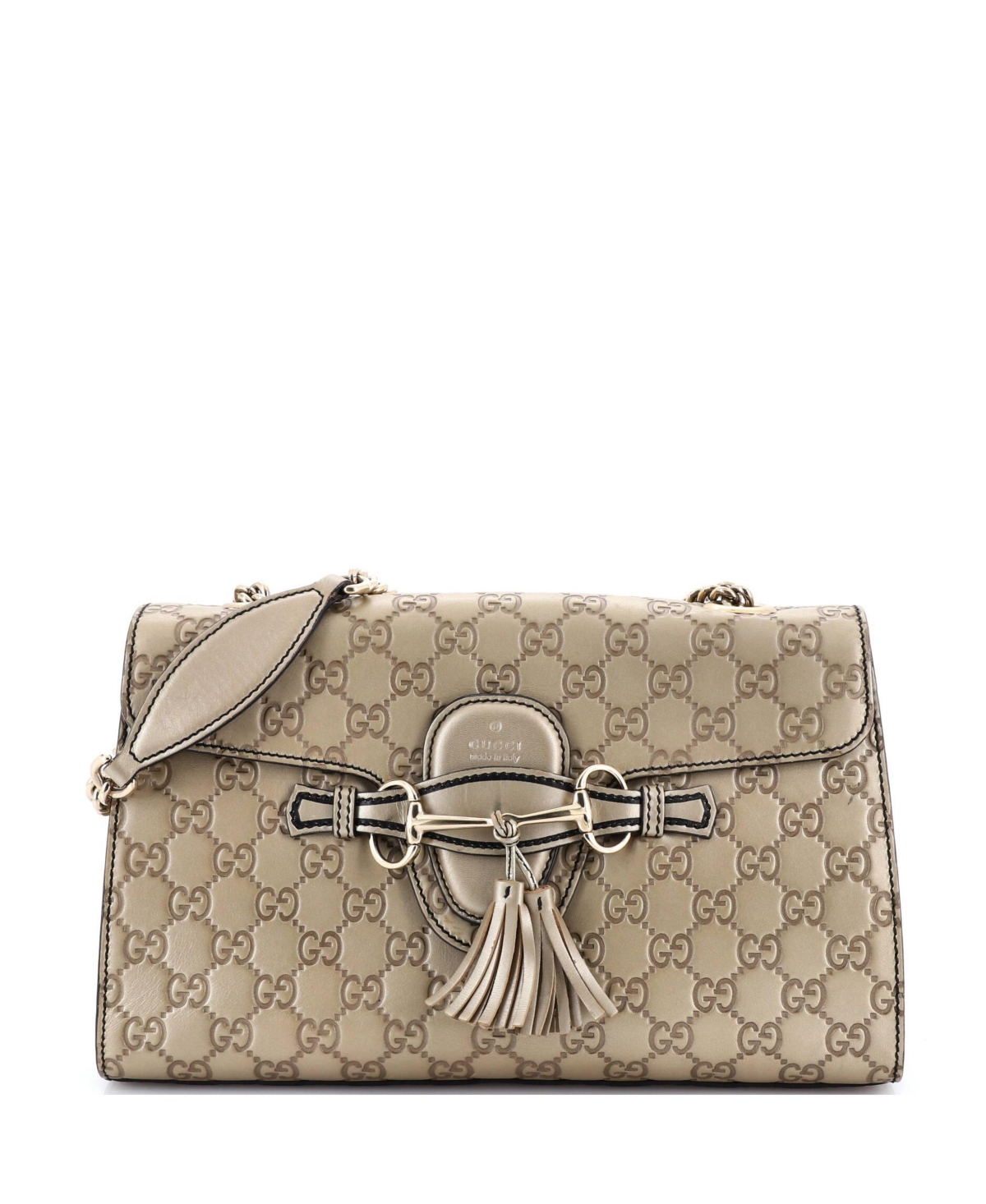 Click here for Pre-Owned Gucci Medium Emily Chain Flap Bag Guccis... prices