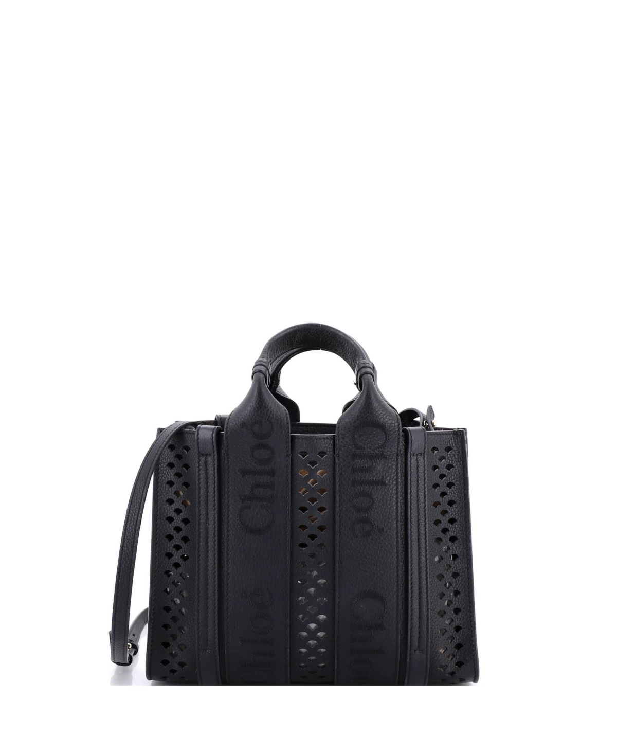 Click here for Pre-Owned Chloe Small Woody Convertible Tote Leath... prices