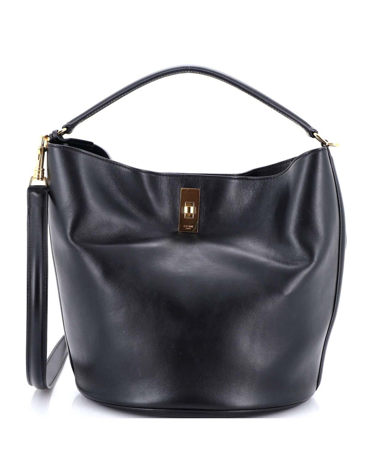 Click here for Pre-Owned Celine Bucket 16 Bag Leather - Black prices