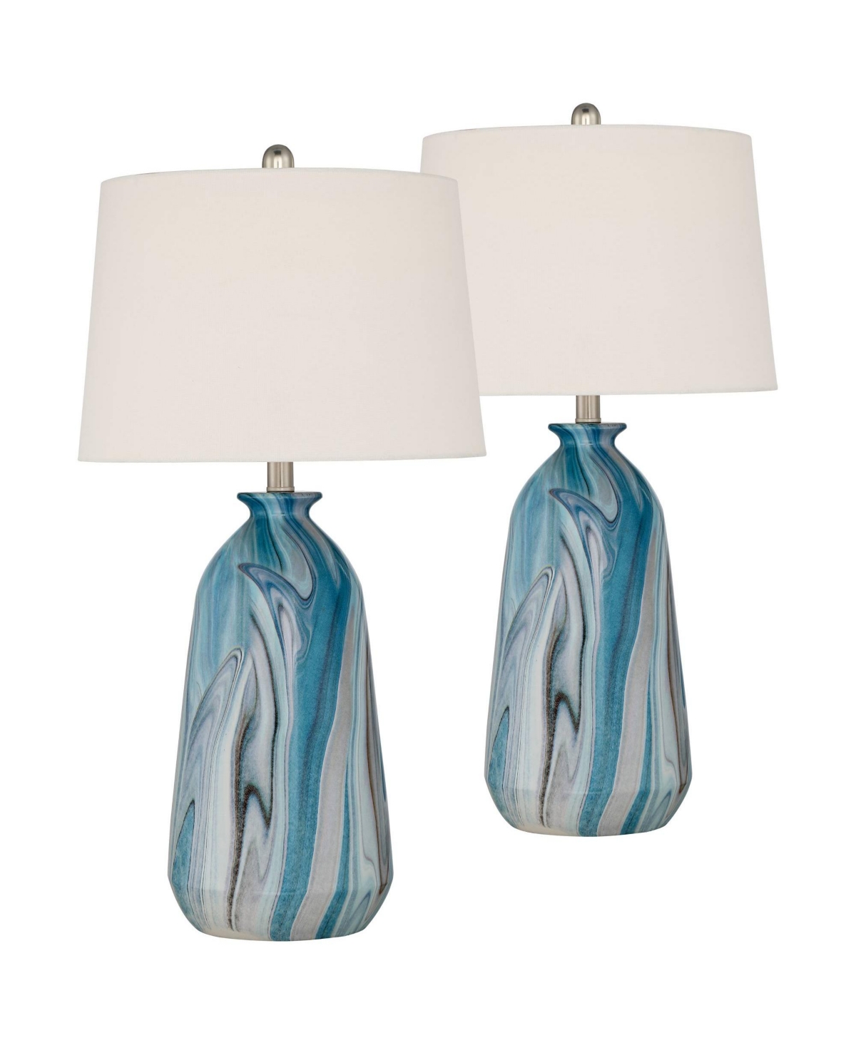 Click here for 360 Lighting Carlton  Tall Modern Table Lamps Set... prices