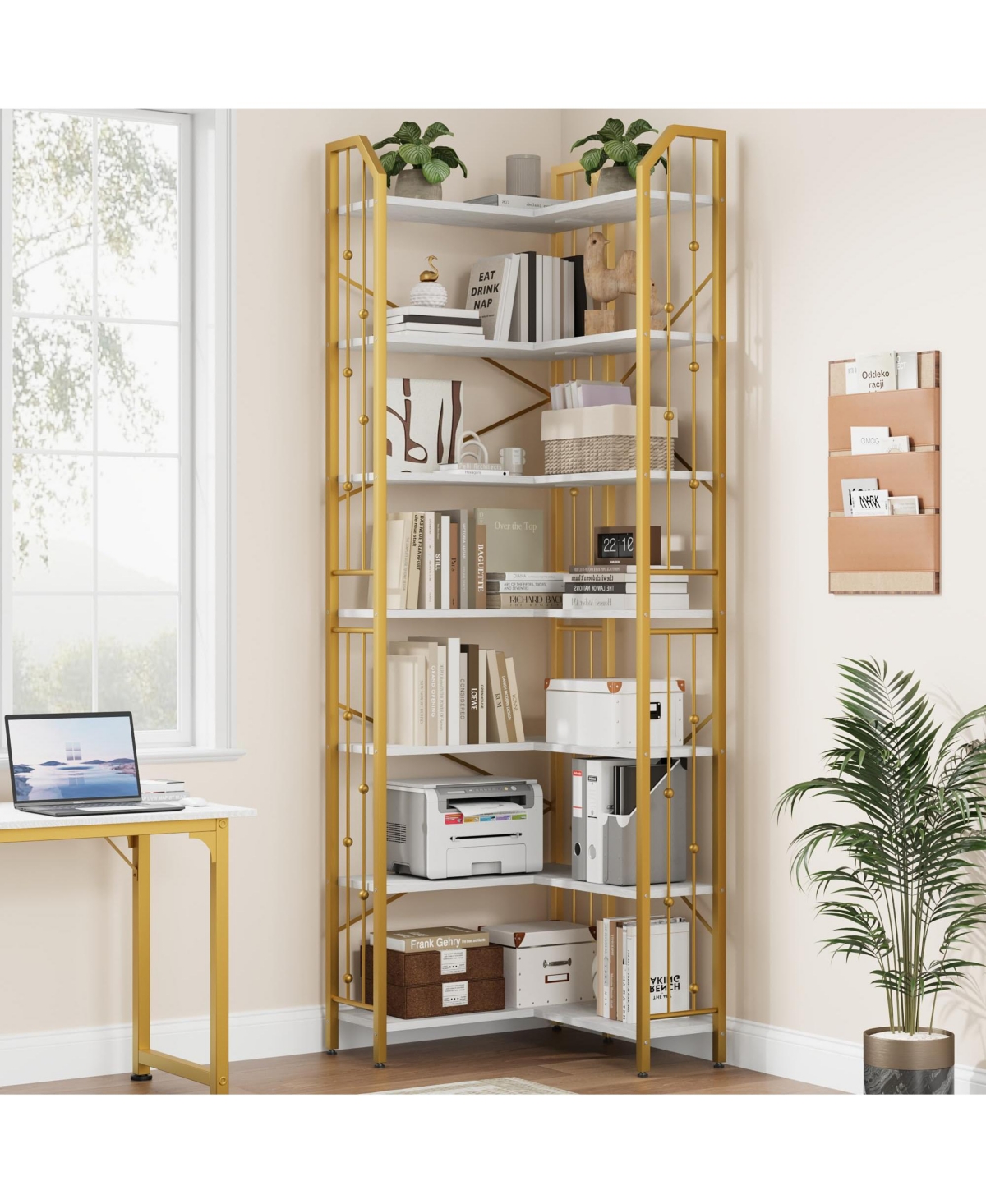Click here for gaomon 86 Tall 7-Tier Industrial L-Shaped Corner B... prices