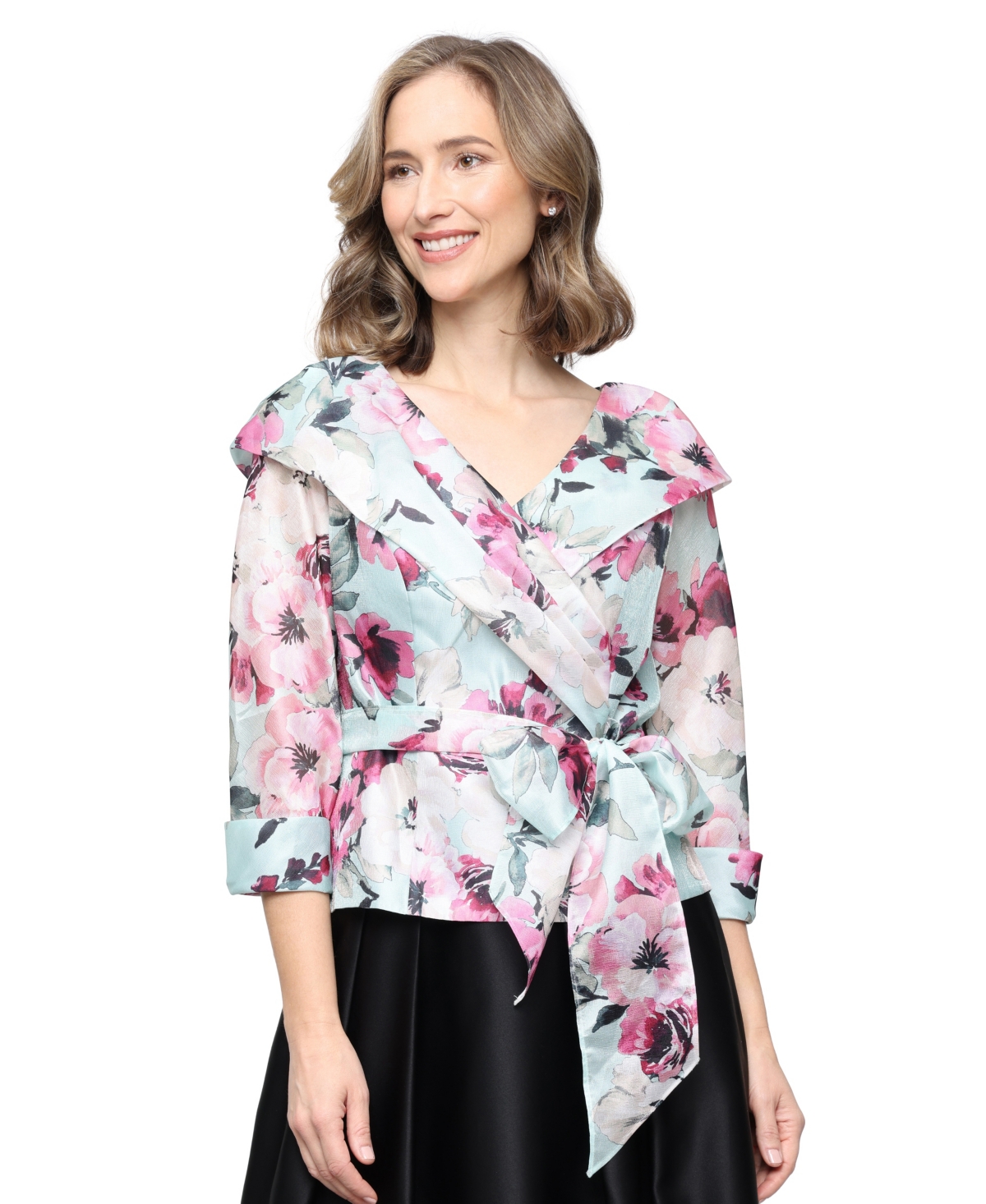 Click here for Alex Evenings Petite V-Neck Top - Mint Multi prices