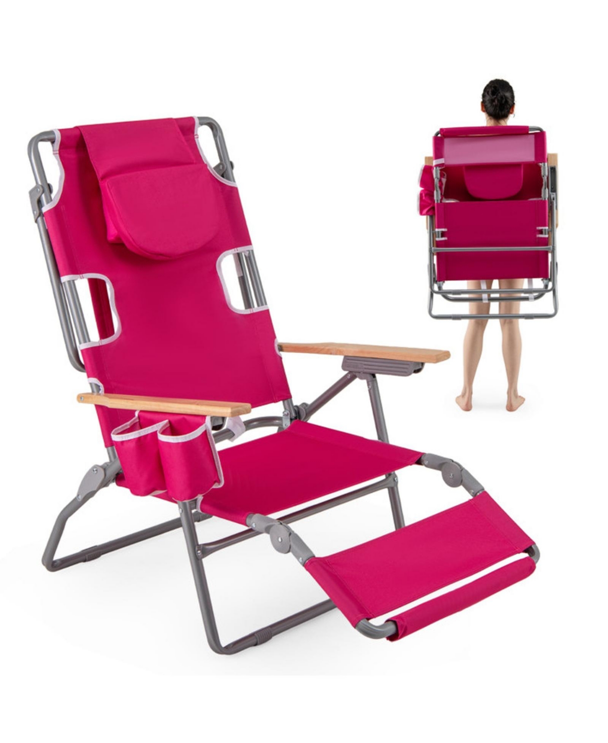 Click here for Gouun 3-in-1 Folding Beach Chair with Footrest and... prices