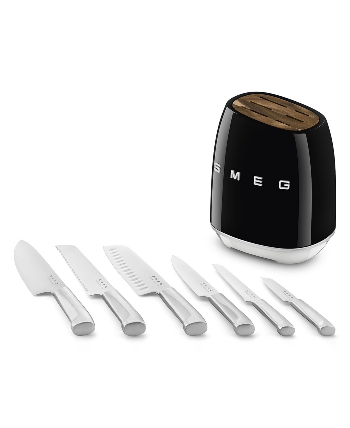 Click here for Smeg 50s Retro Style Aesthetic 7-Pc. Knife Block S... prices