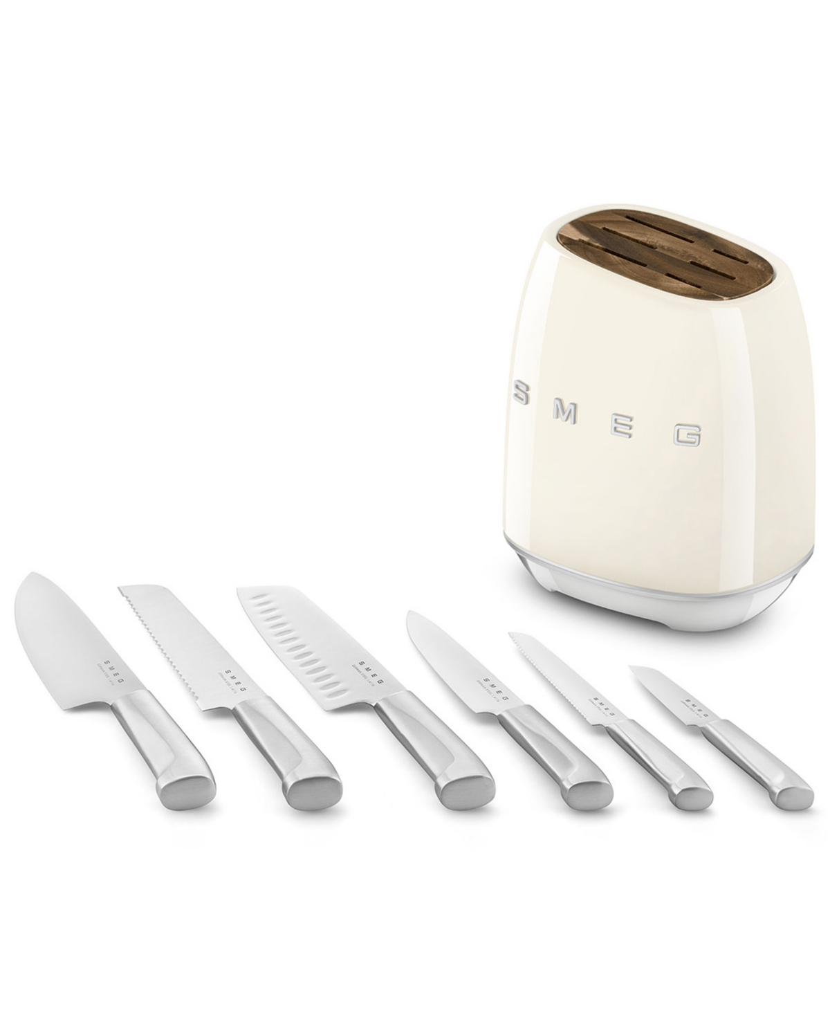 Click here for Smeg 50s Retro Style Aesthetic 7-Pc. Knife Block S... prices