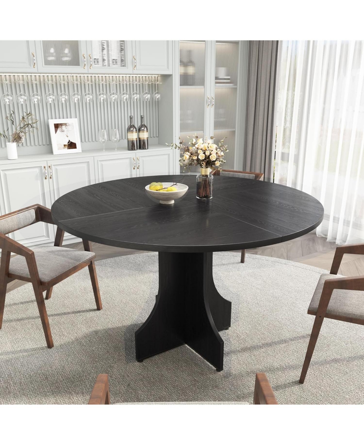 Click here for gaomon Farmhouse Round Dining Table for 4-6 People... prices
