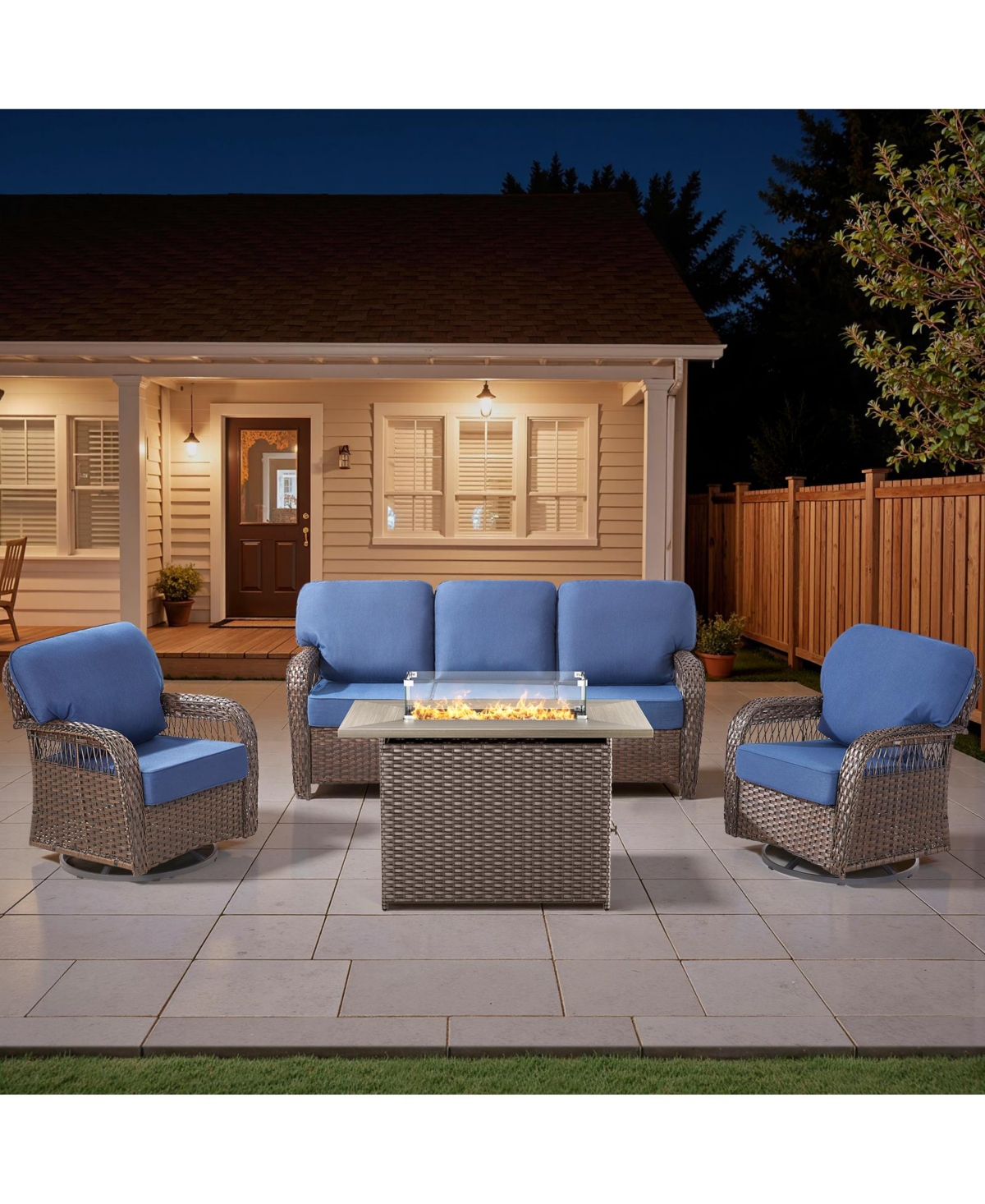Click here for Gymojoy 4-Piece Patio Furniture Set with 41 Propan... prices