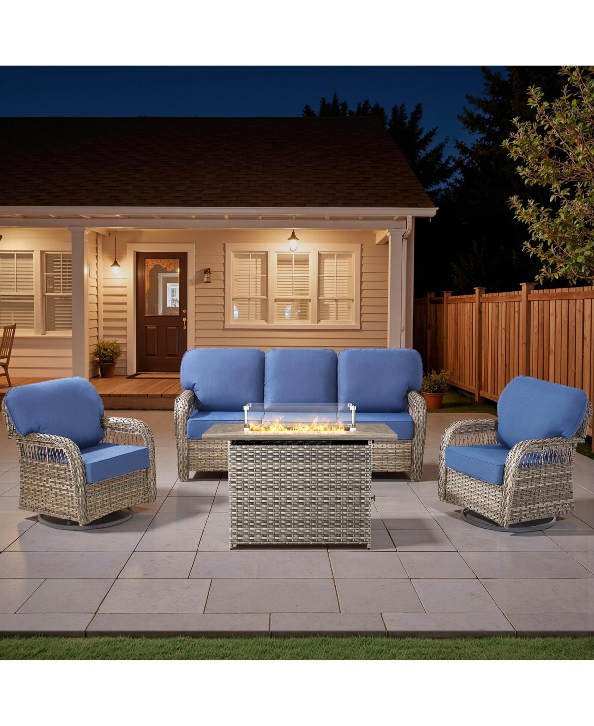 Click here for Gymojoy 4-Piece Patio Furniture Set with 41 Propan... prices