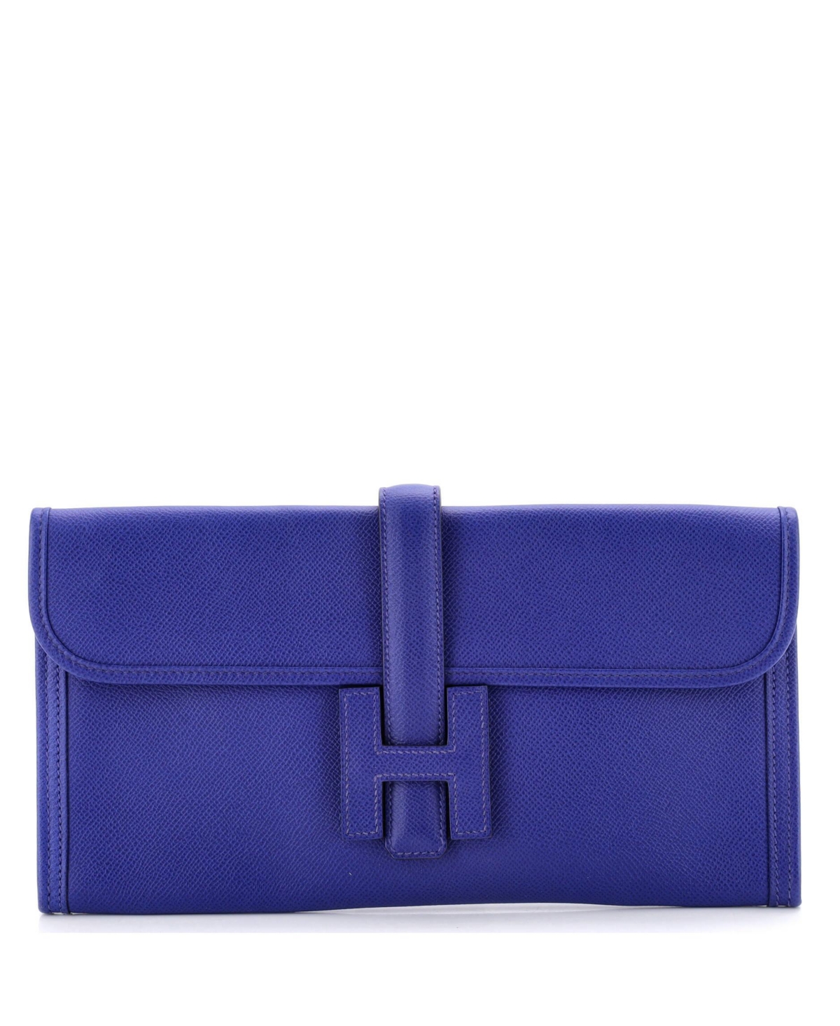 Click here for Pre-Owned HERMES 29 Jige Elan Clutch Epsom - Blue prices
