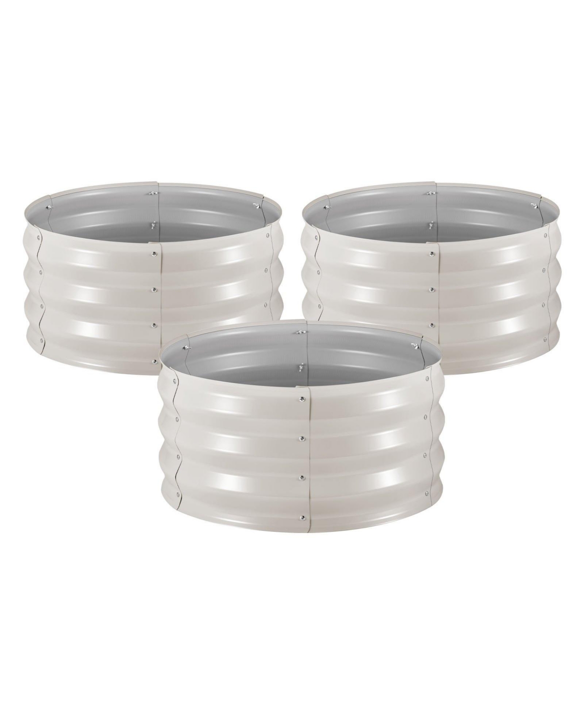 Click here for Gouun 3-Piece Round Galvanized Raised Garden Bed S... prices