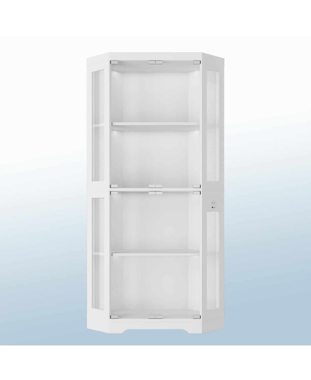 Click here for gaomon Modern Glass Corner Display Cabinet â 4 T... prices