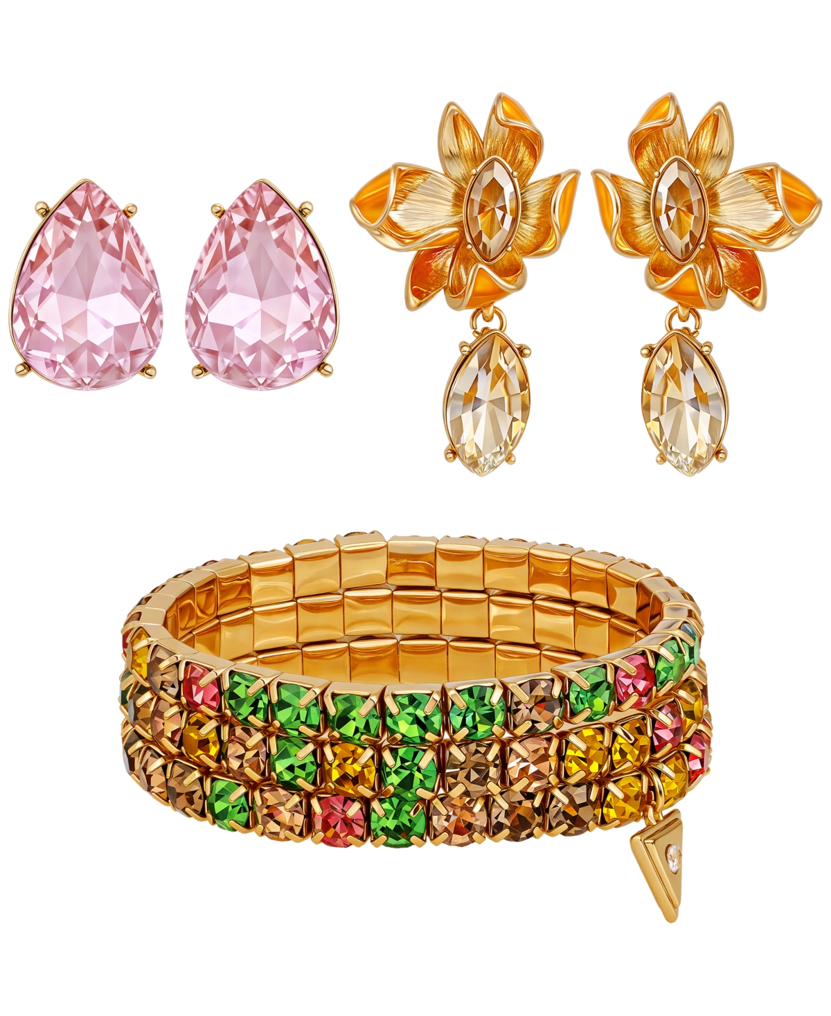 Click here for Guess 3-Pc. Rose Gold-Tone Bracelet and Stud Earri... prices