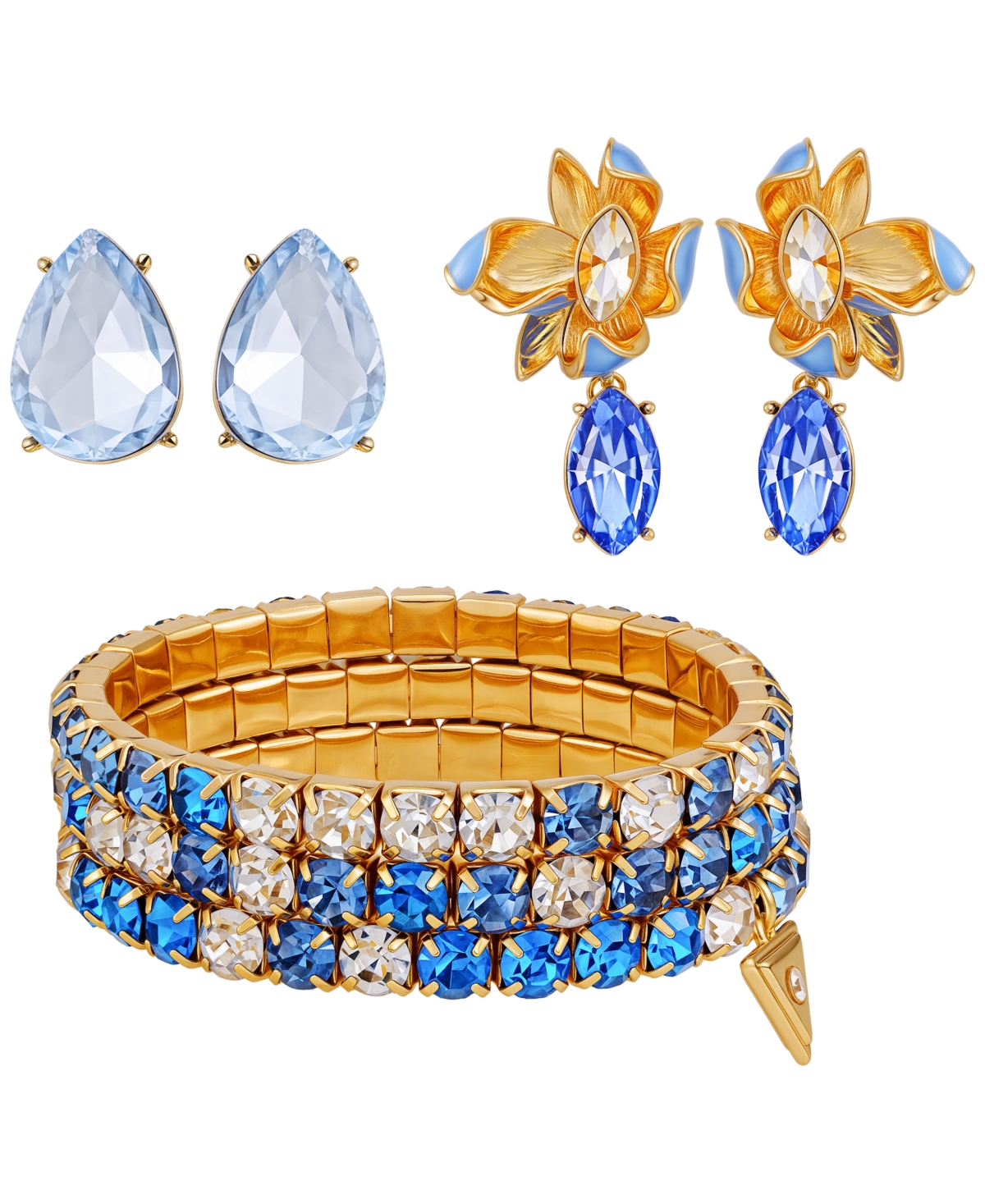 Click here for Guess 3-Pc. Rose Gold-Tone Bracelet and Stud Earri... prices