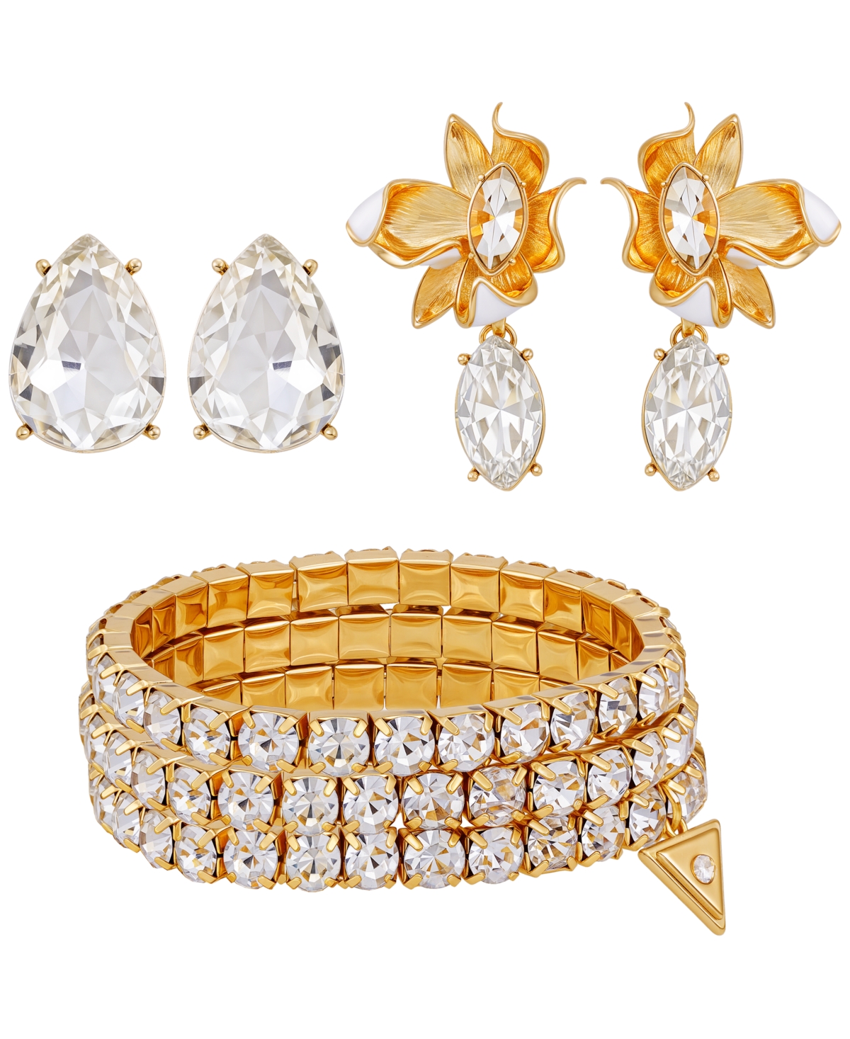 Click here for Guess 3-Pc. Rose Gold-Tone Bracelet and Stud Earri... prices