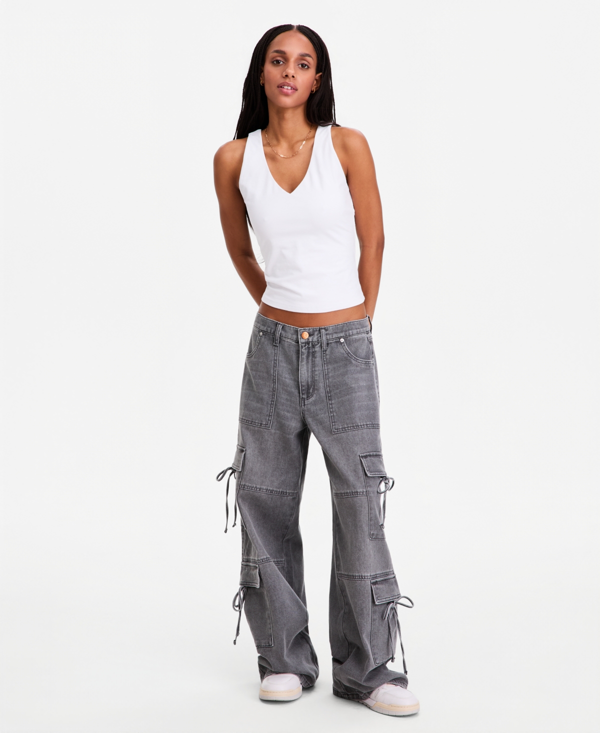 Click here for Vanilla Star Womens Bow Wide-Leg Jeans - Soren prices