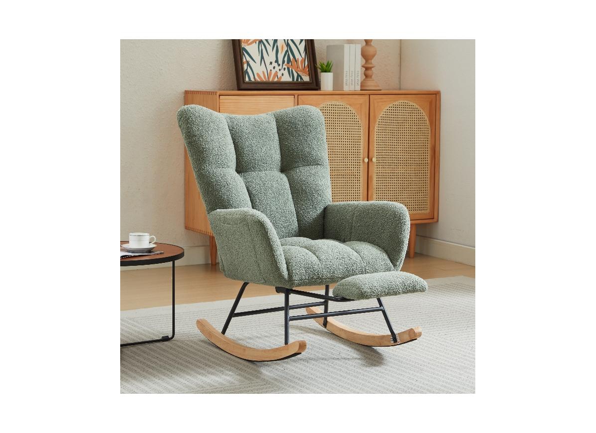 Click here for Flynama Modern Teddy Upholstered Nursery Rocking C... prices