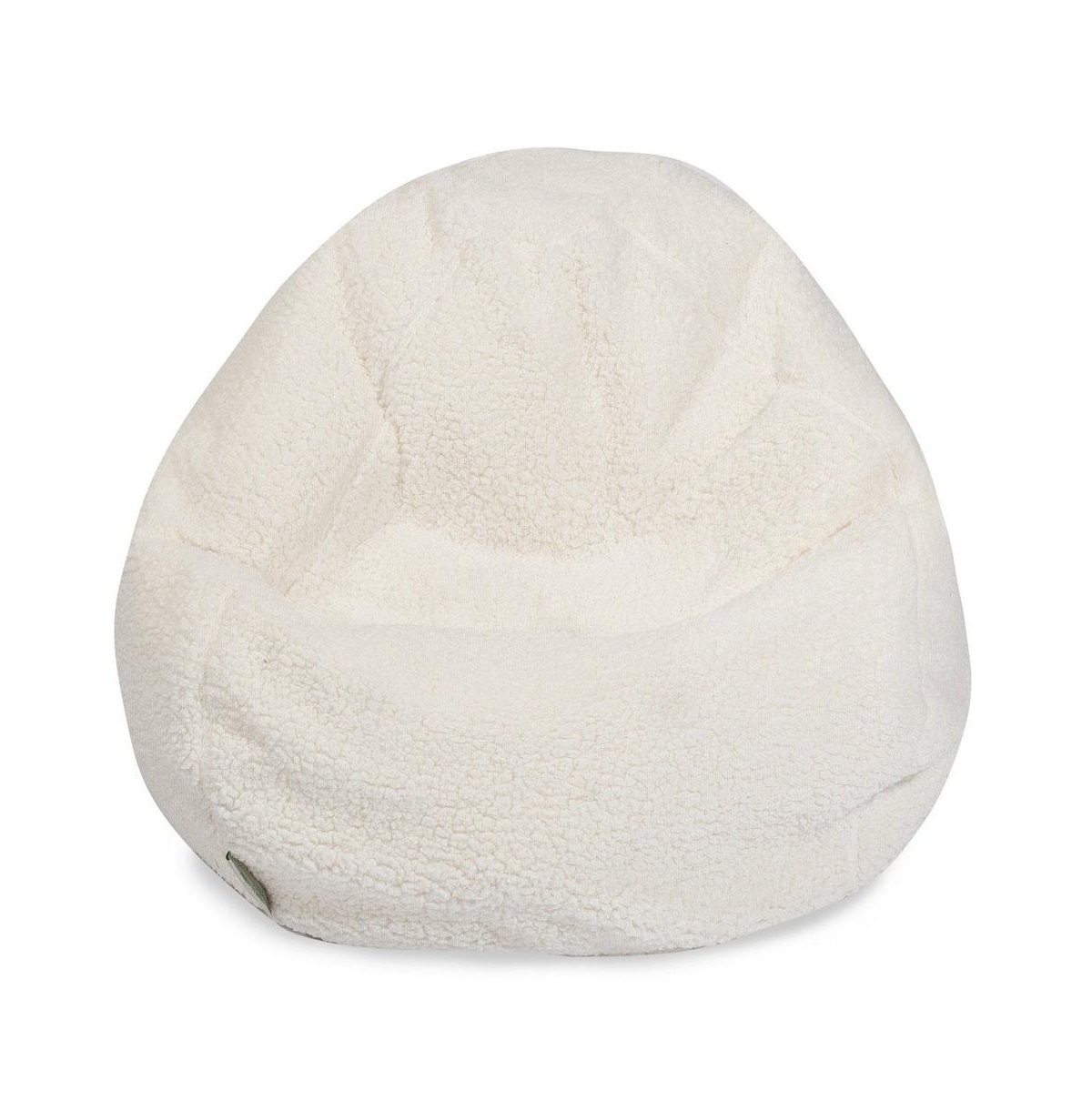 Click here for Majestic Home Goods Small Bean Bag Sherpa Cream -... prices