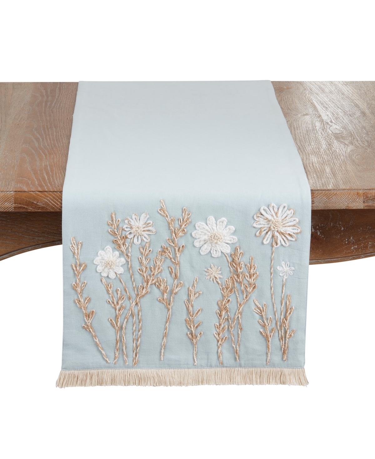 Click here for Saro Lifestyle Embroidered Floral Table Runner  16... prices