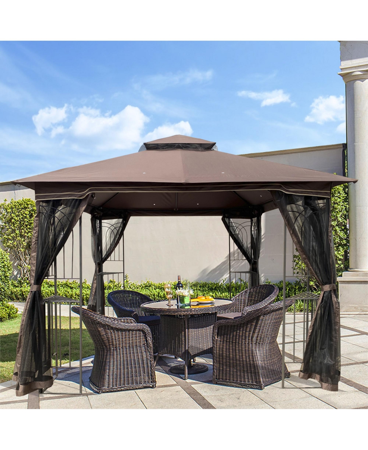 Click here for Clihome 10x10 Ft Outdoor Patio Gazebo Canopy Tent... prices