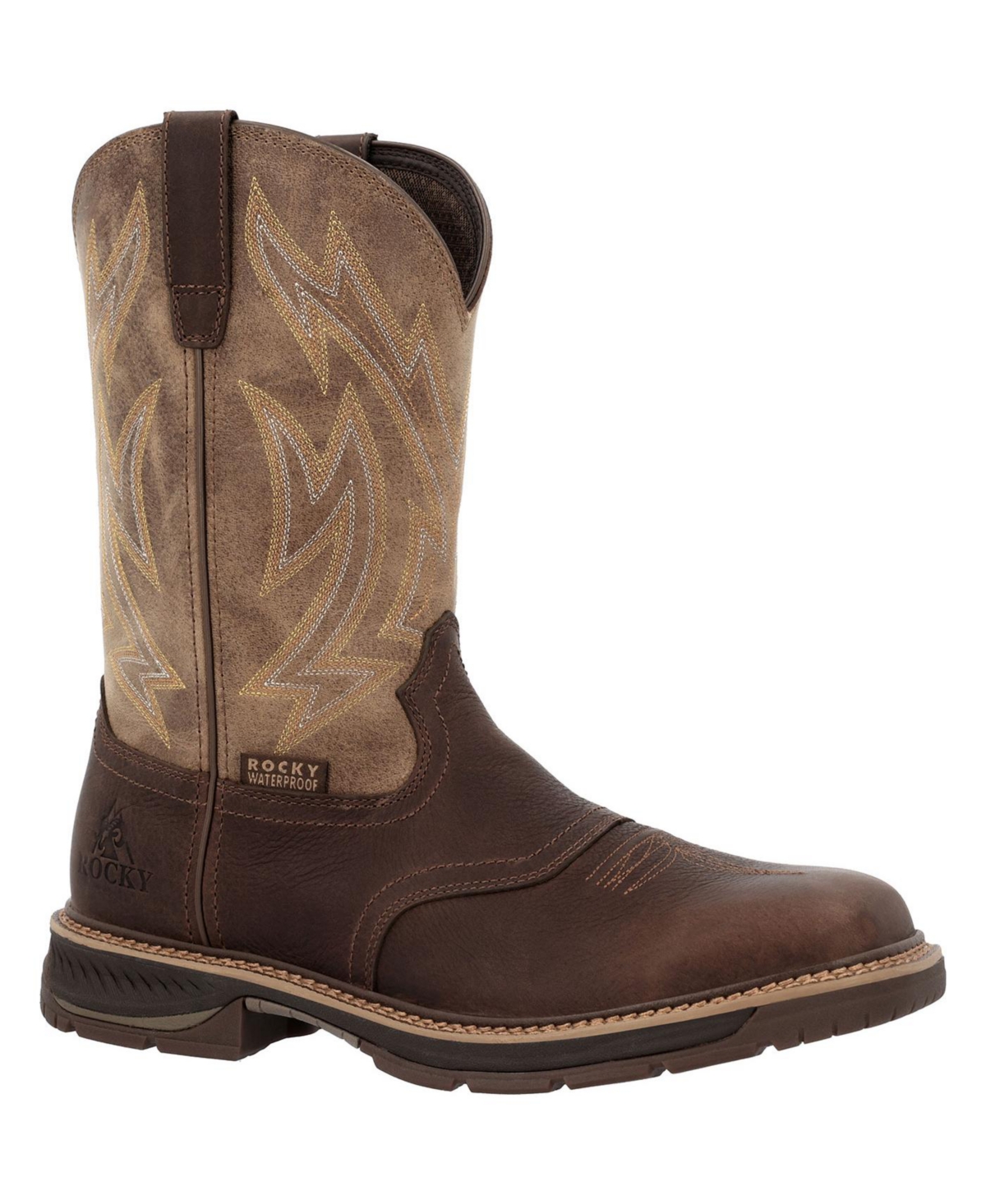 Click here for Rocky Mens Ride Lte Waterproof Western Boot - Brow... prices