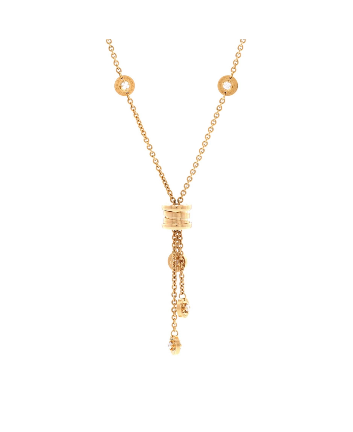 Click here for Pre-Owned Bvlgari B.Zero1 3 Charm Necklace - 18k y... prices