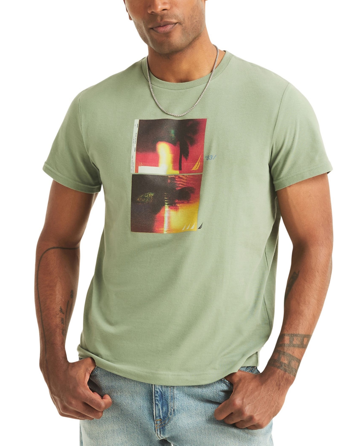 Click here for Nautica Mens Crewneck T-Shirt - Seaspray prices