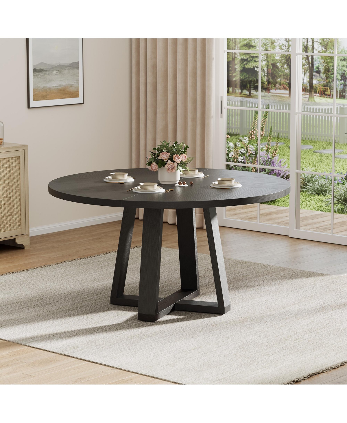 Click here for Homfan Round Dining Table for 4-6  47 Circle Dinin... prices