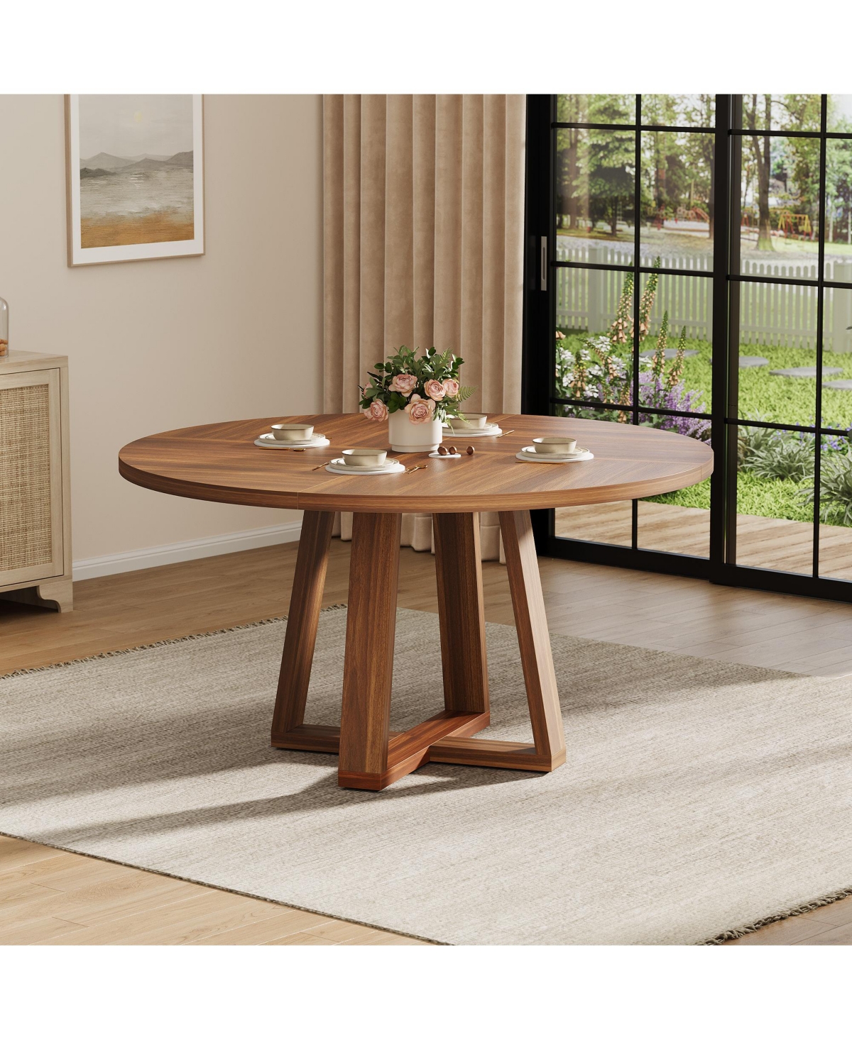 Click here for Homfan Round Dining Table for 4-6  47 Circle Dinin... prices