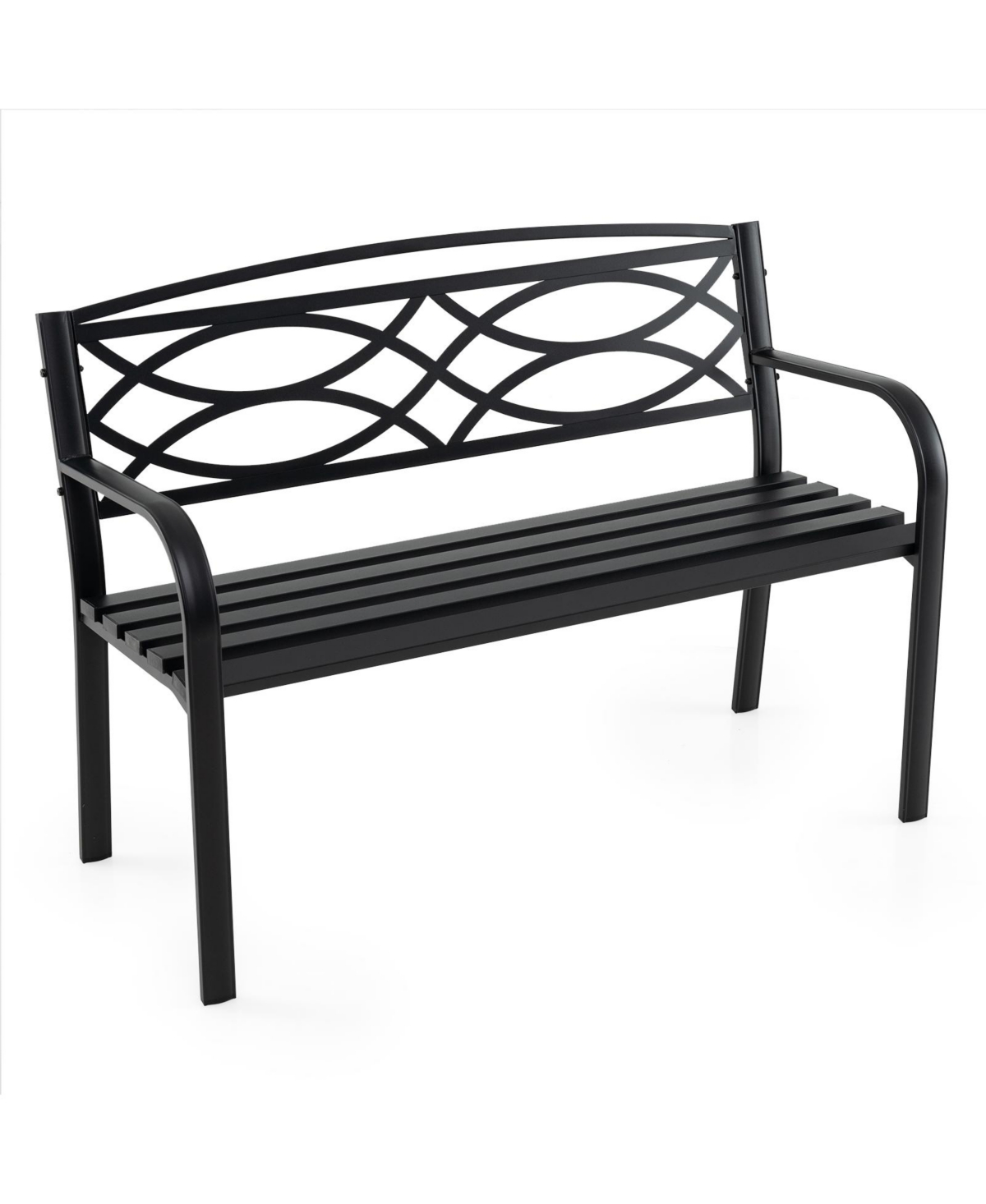 Click here for Slickblue Garden Bench with Curved Armrests and Ba... prices