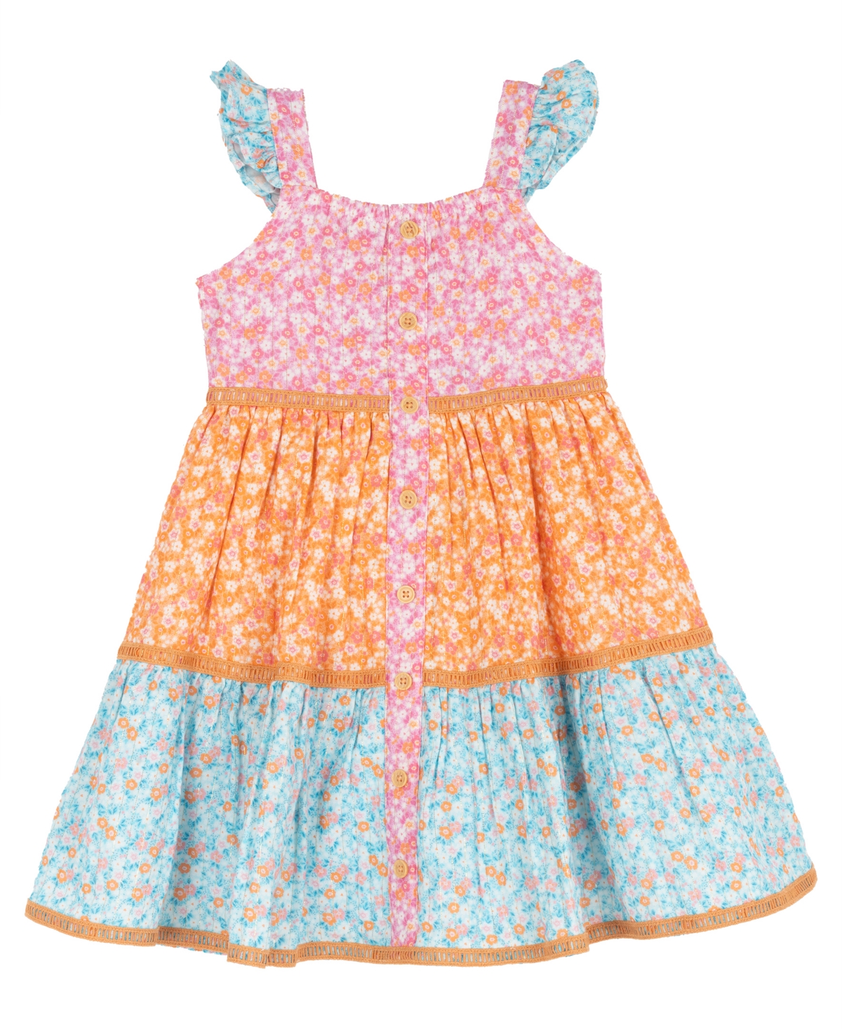 Click here for Rare Editions Girls 2T-6X 3-Tiered Lurex Gauze Dre... prices