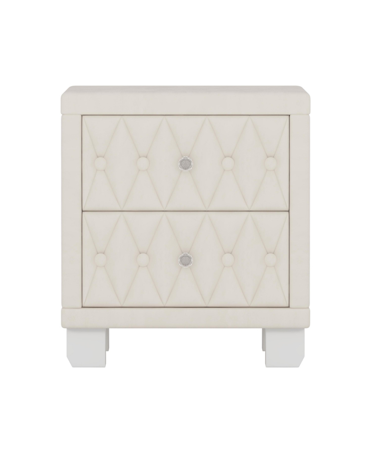 Click here for sumyeg Nightstand with Crystal Handle 2-Drawer But... prices