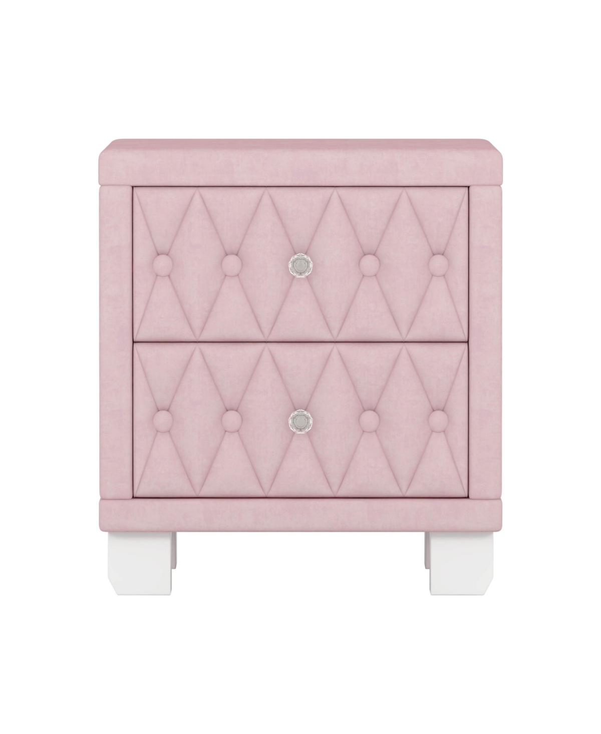 Click here for sumyeg Nightstand with Crystal Handle 2-Drawer But... prices