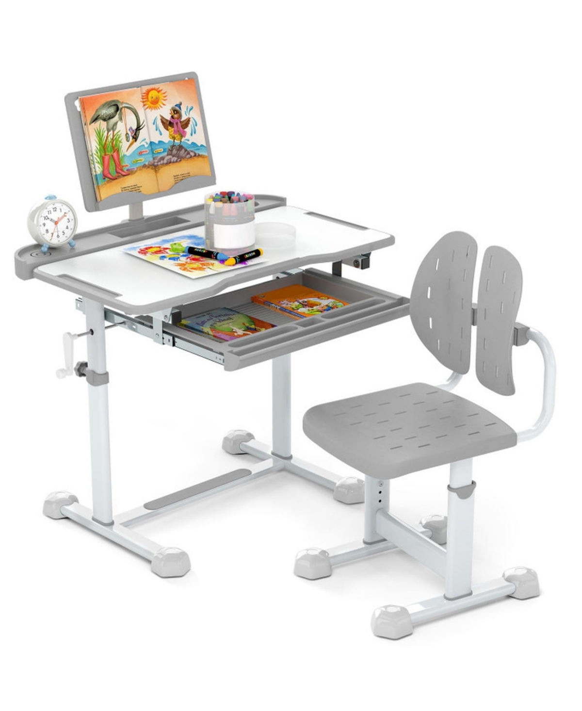 Click here for Gouun Height-Adjustable Kids Study Desk and Chair... prices
