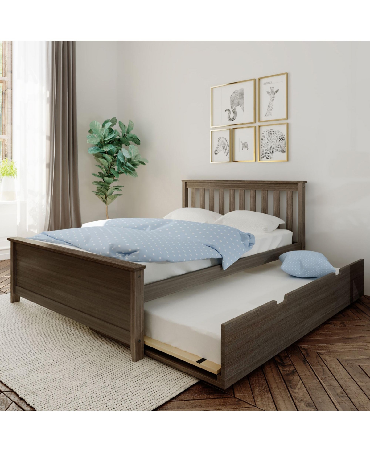 Click here for Max and Lily Full Size Bed Frame with Trundle  Sol... prices