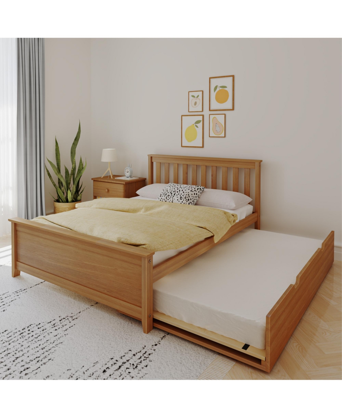 Click here for Max and Lily Full Size Bed Frame with Trundle  Sol... prices