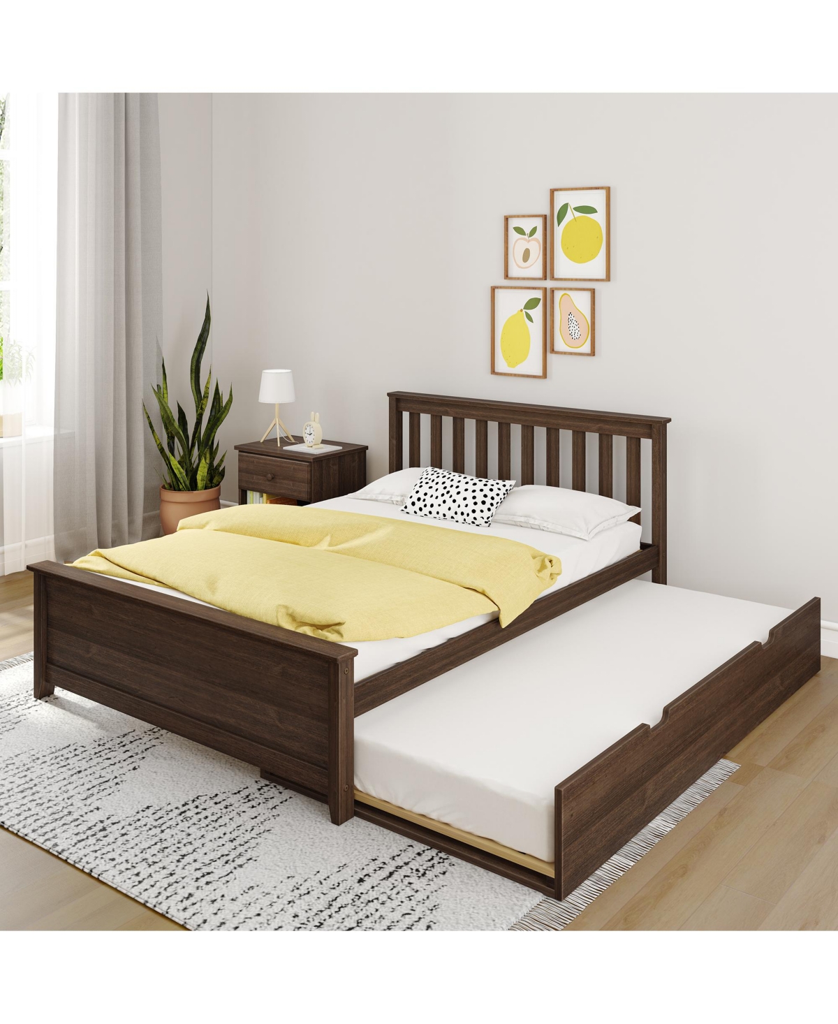Click here for Max and Lily Full Size Bed Frame with Trundle  Sol... prices