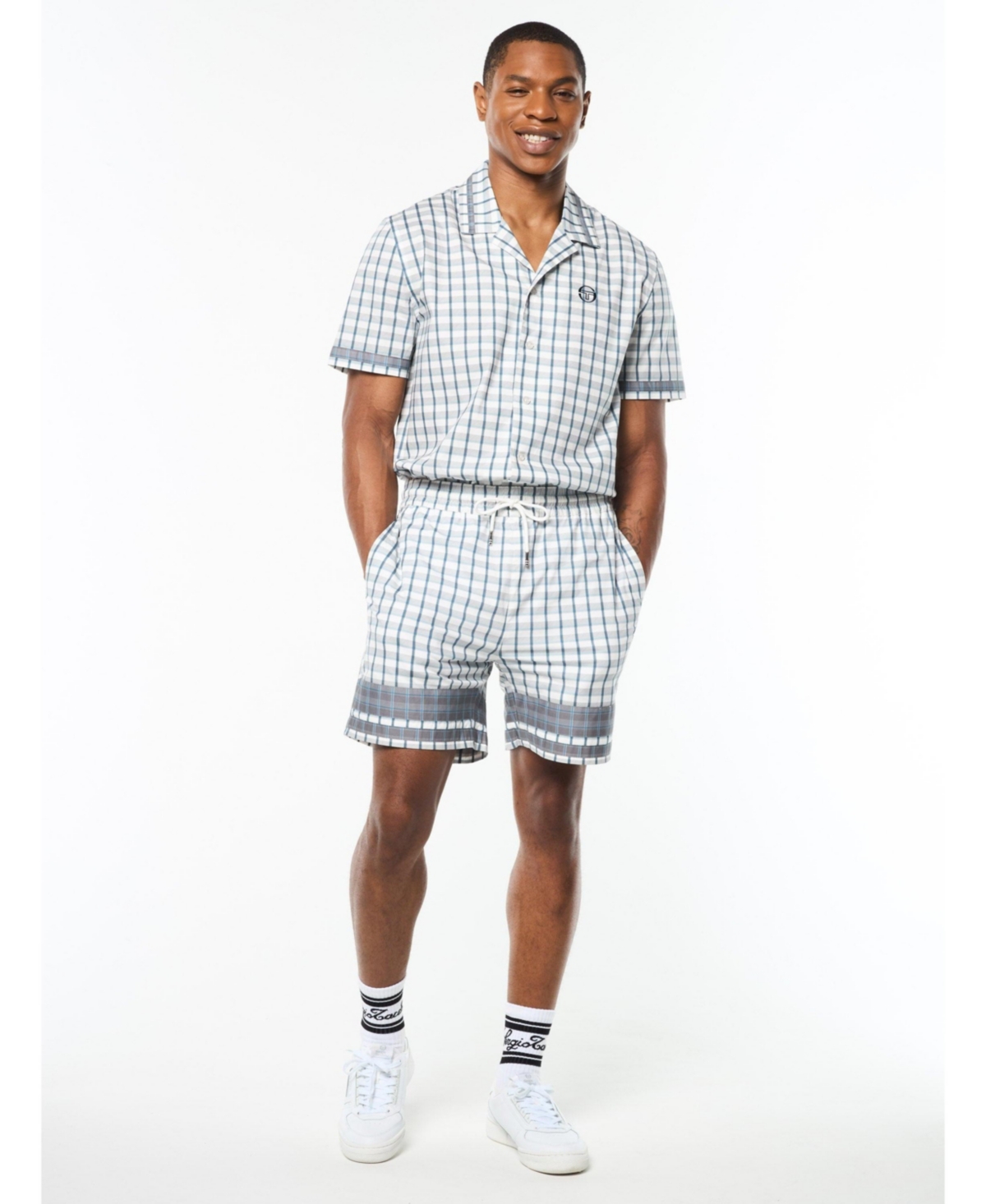 Click here for Sergio Tacchini Mens Quadretto Cabana Short - Bril... prices
