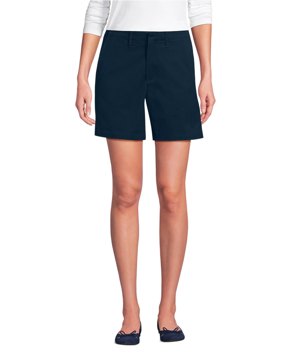 Click here for Lands End Womens Classic 7" Chino Shorts - Ra... prices