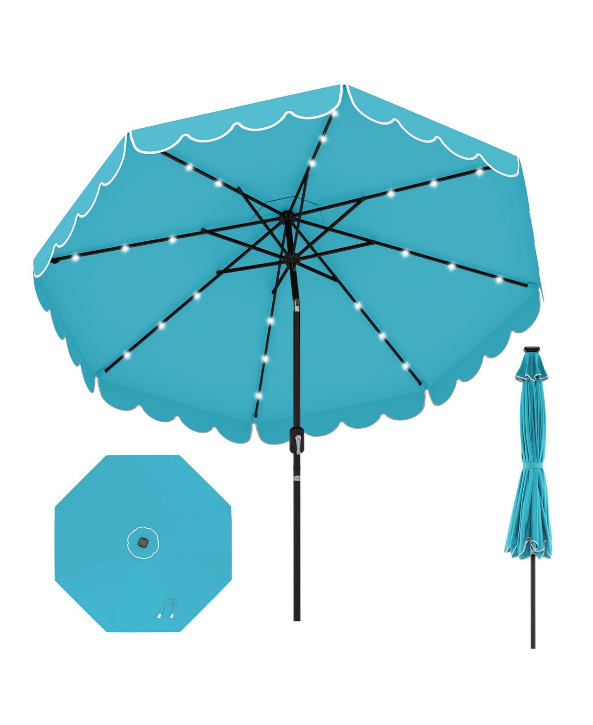 Click here for Slickblue Outdoor Solar Umbrella with 24 Led Light... prices